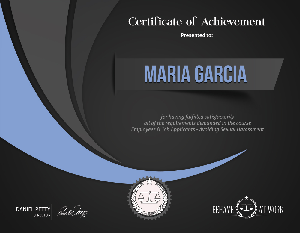 New York City sexual harassment training – Behave At Work